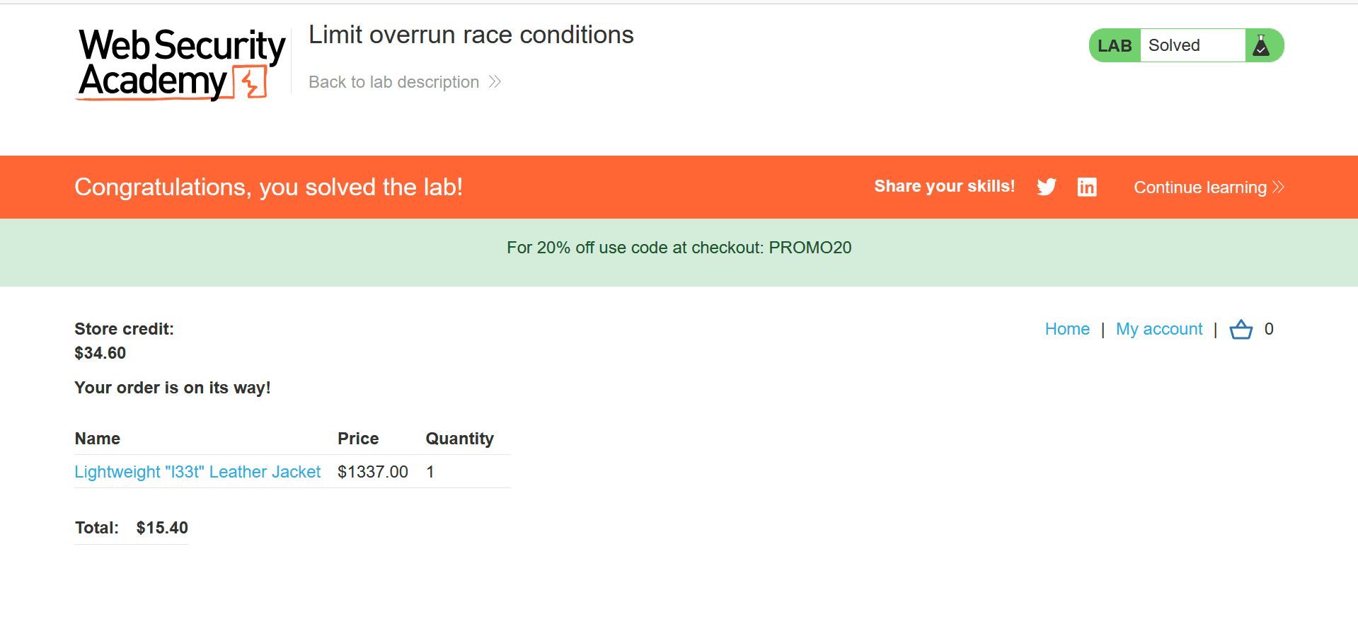 Race Condition – Portswigger Lab 1: Limit overrun race conditions – Asad